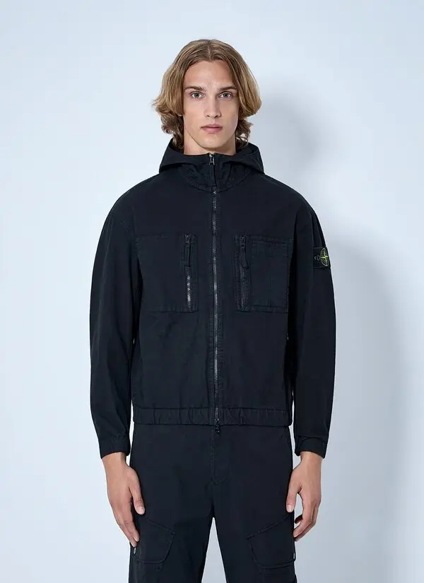Stone Island Hooded Utility Jacket - Black