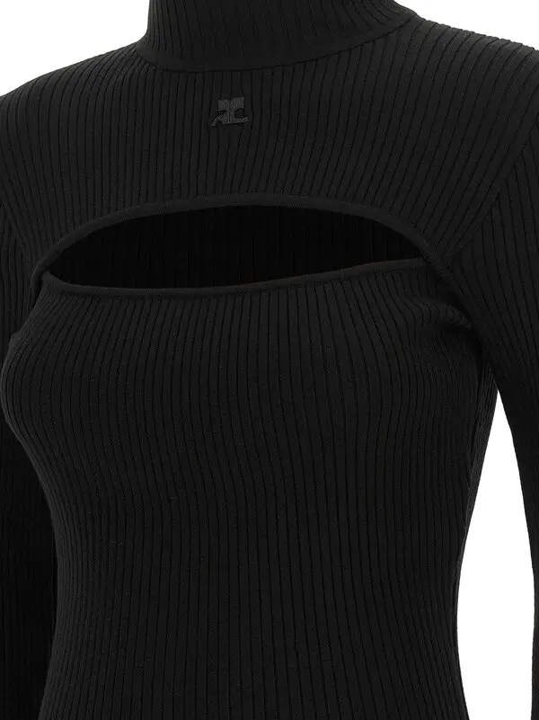 COURREGES Cut-out Sweater - Black