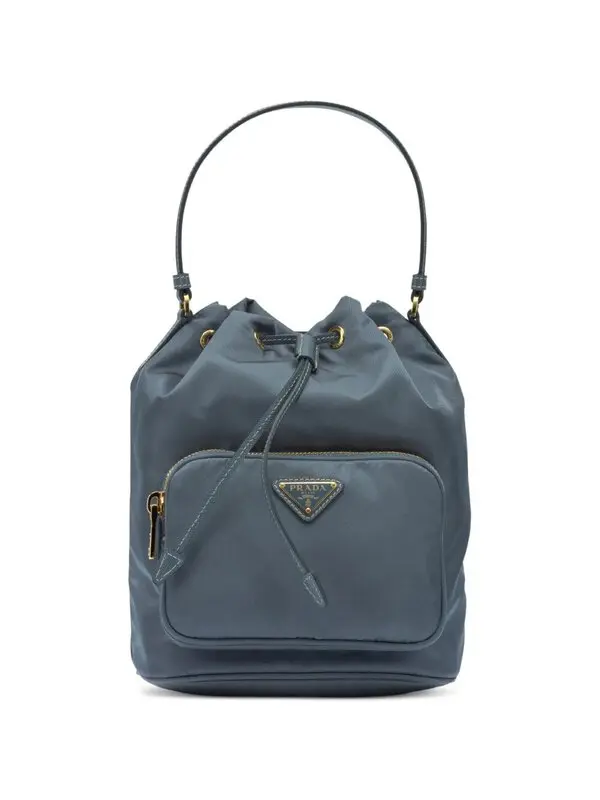 Prada Duet Re-nylon Bucket Bag - Blue