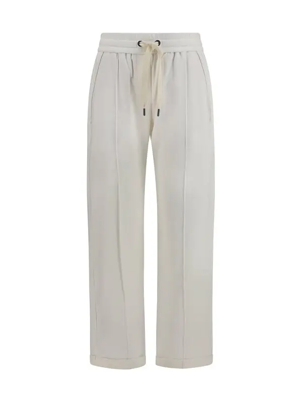 Brunello Cucinelli Monili Track Pants - White