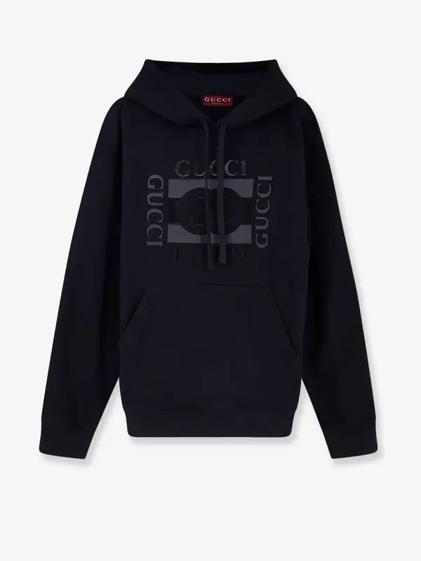 Gucci Cotton Sweatshirt With Gg Incrocio Print - Multicolor