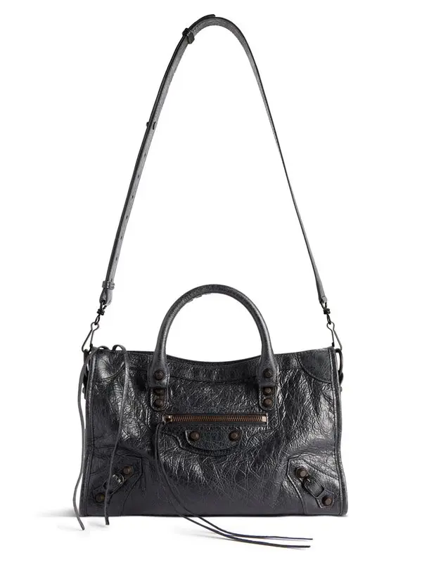 Balenciaga Leather Shoulder Bag - Black