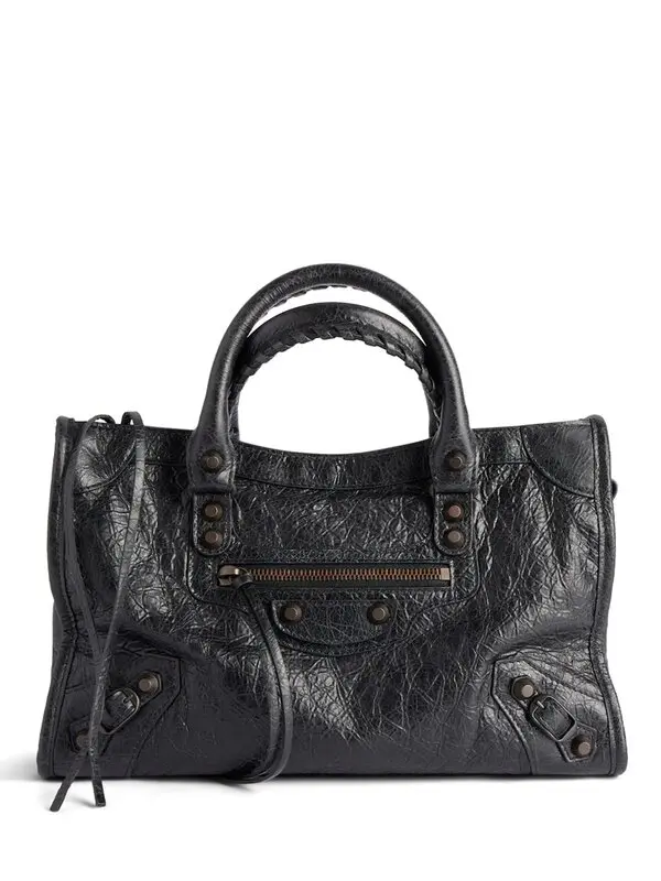 Balenciaga Leather Shoulder Bag - Black