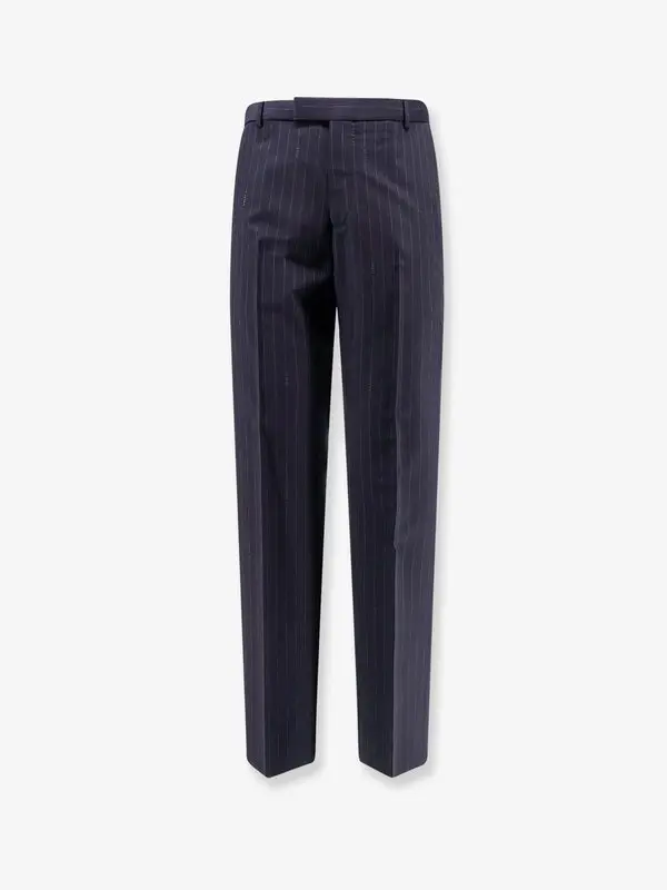 Gucci Pinstripe Wool Trousers - Multicolor