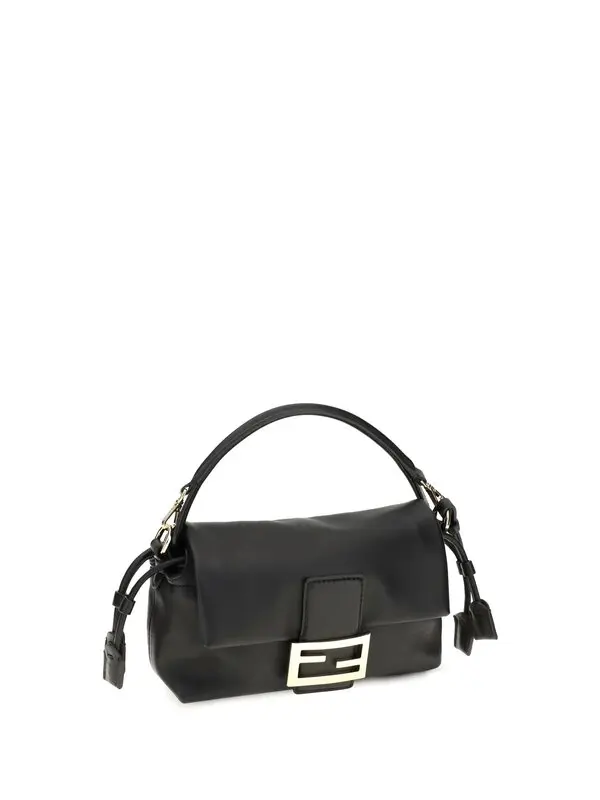 Fendi Small Baguette Soft Nappa Leather Handbag - Black