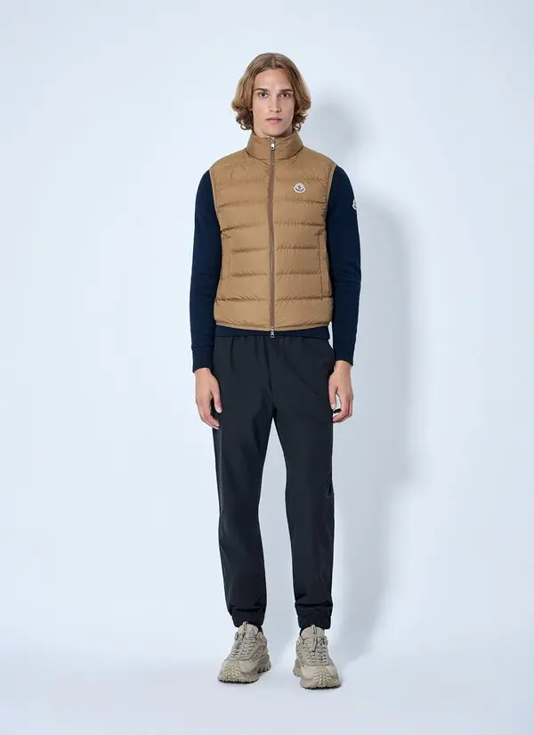 Moncler Contrin Puffer Gilet - Brown