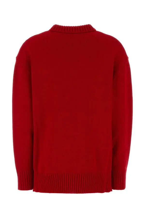 Prada Wool Oversize Sweater - Red