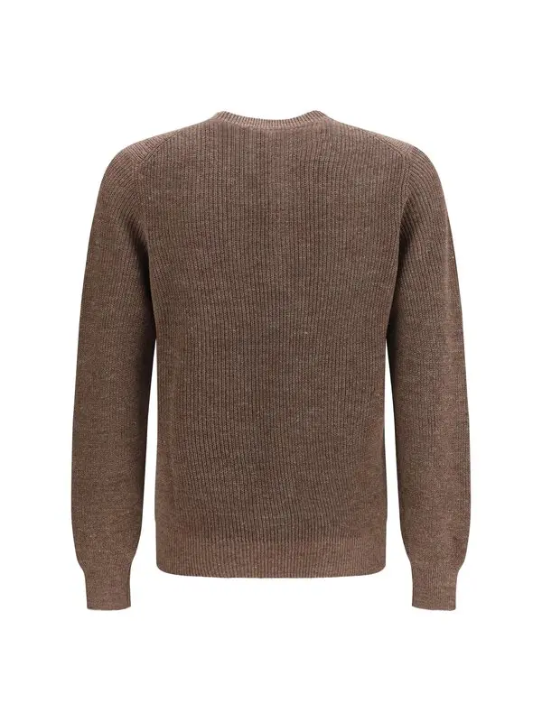 Brunello Cucinelli Cotton And Linen Henley Sweater