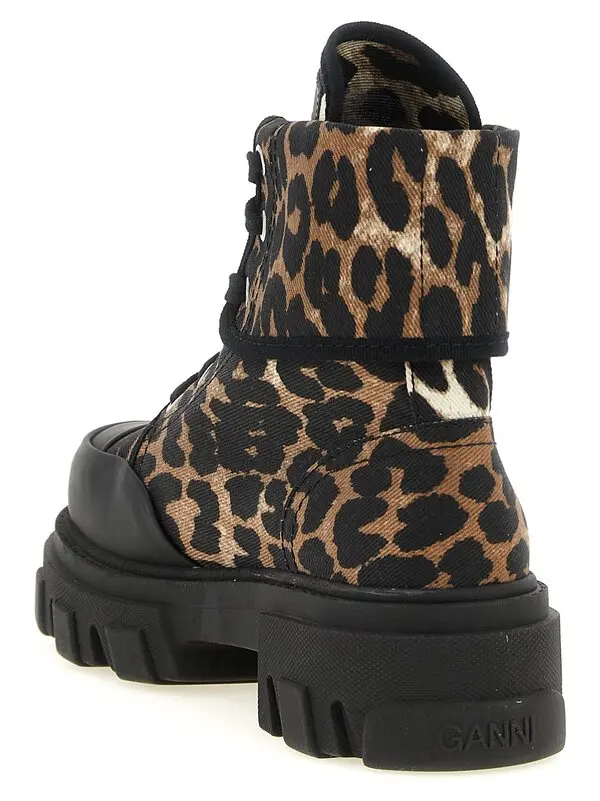 GANNI Denim Ankle Boots - Multicolor