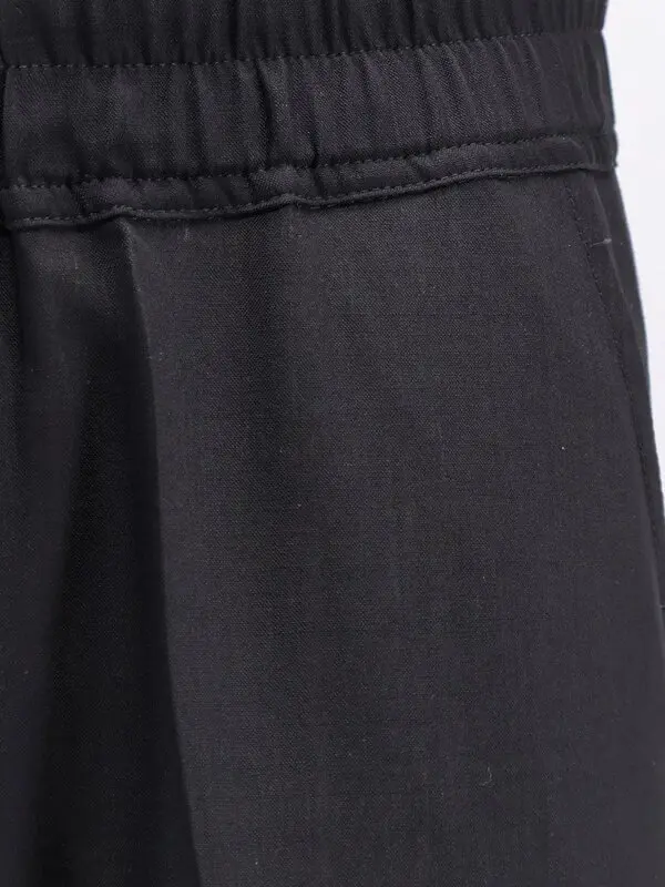 Rick Owens Drawstring Long Certified Virgin Wool Trousers - Black