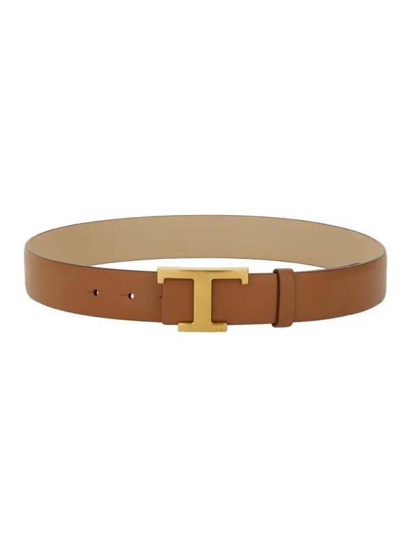 TOD'S Cintura T Timeless Reversibile - Brown