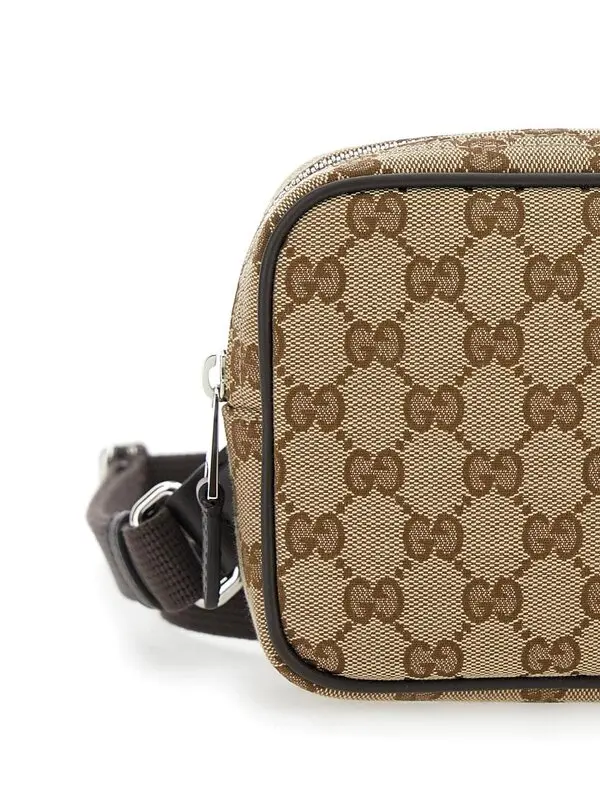 Gucci Gg Monogram Canvas Shoulder Bag With Removable Strap - Multicolor