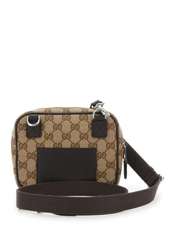 Gucci Gg Monogram Canvas Shoulder Bag With Removable Strap