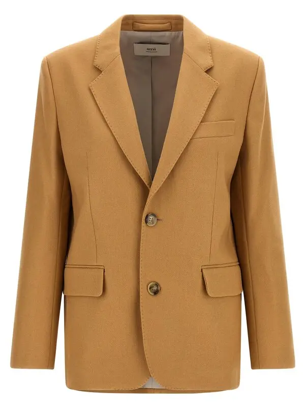 AMI Paris Wool Blazer - Cream