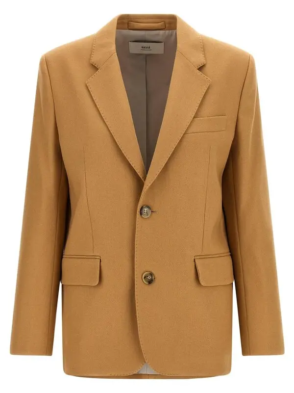 AMI Paris Wool Blazer - Cream