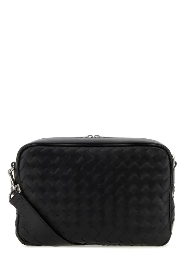 Bottega Veneta Medium Camera Crossbody Bag - Black