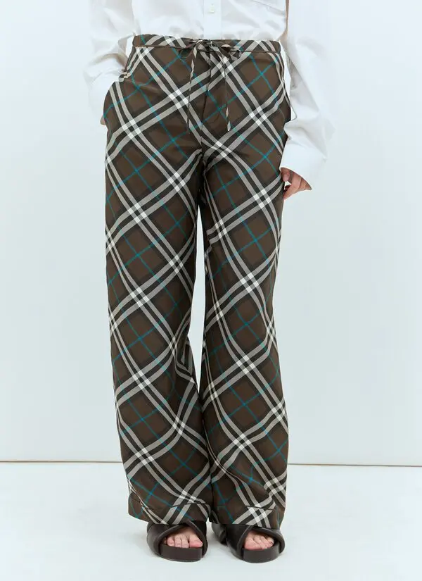 Burberry Check Silk Pants