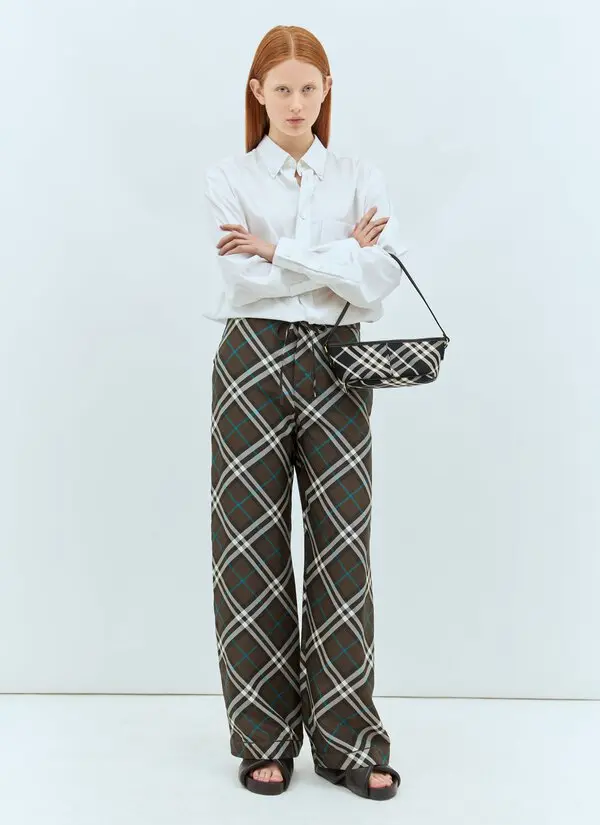 Burberry Check Silk Pants