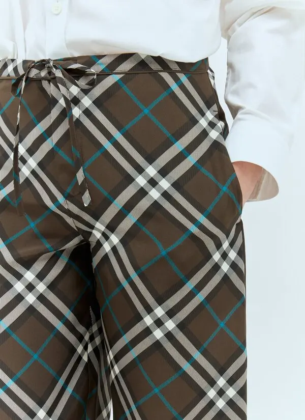 Burberry Check Silk Pants