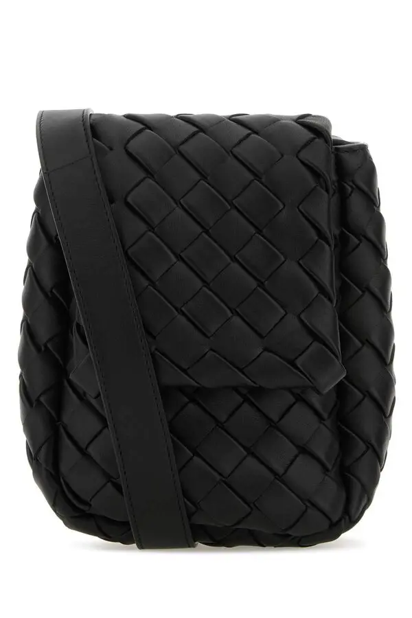 Bottega Veneta Leather Crossbody Bag - Black
