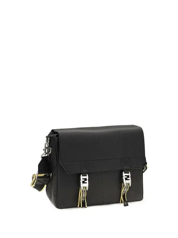 Fendi Flow Mess Medium Roman Leather Crossbody Bag