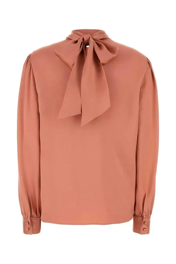 TOM FORD Salmon Satin Blouse - Pink