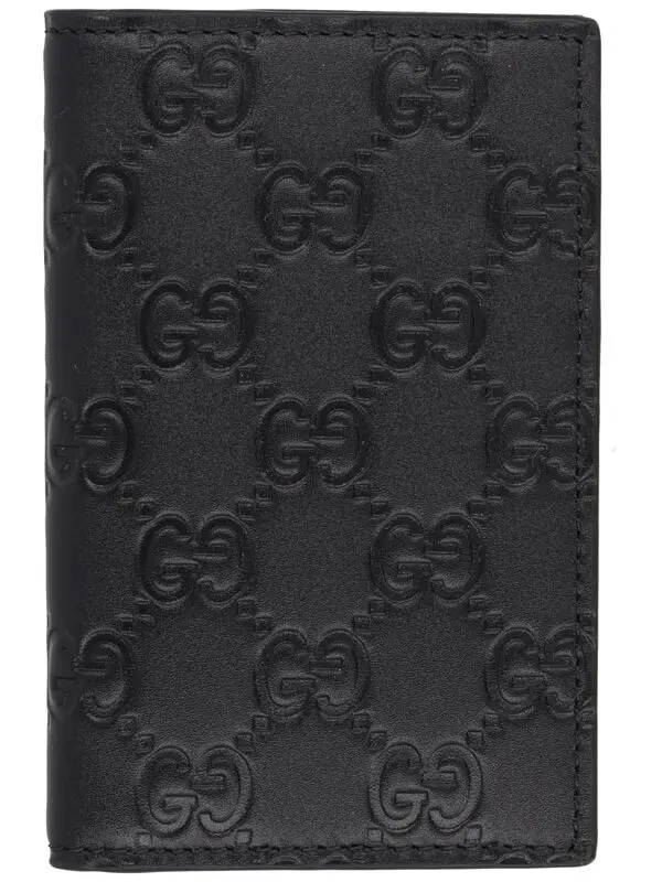 Gucci Card Holder Gg Emblem - Black