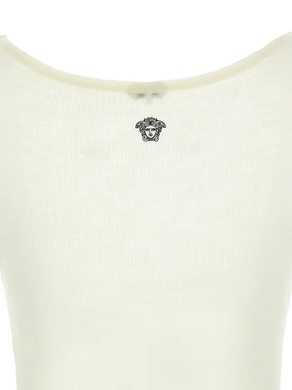 Versace La Medusa Embroidery Top