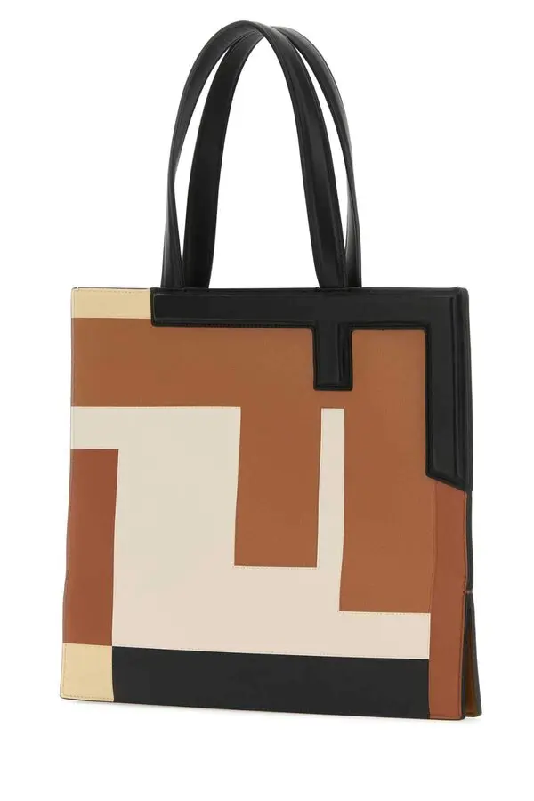 Fendi Leather Medium Flip Shopping Bag