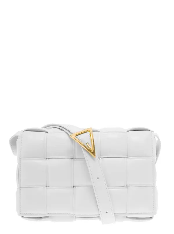 Bottega Veneta Padded Cassette White Leather Crossbody Bag - Multicolor