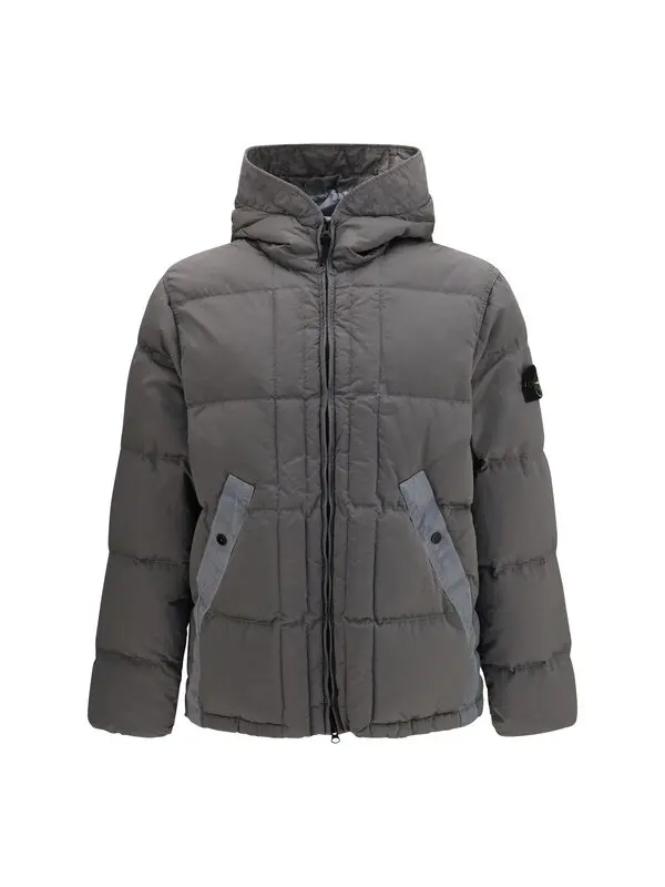 Stone Island Nylon Metal Hooded Puffer Jacket - Gray
