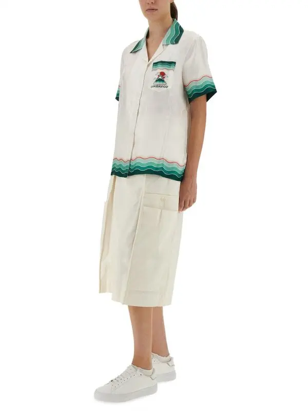 Casablanca Montagne Ondulée Silk Shirt - Multicolor