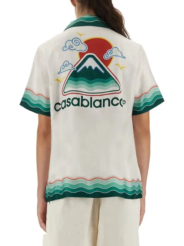 Casablanca Montagne Ondulée Silk Shirt - Multicolor