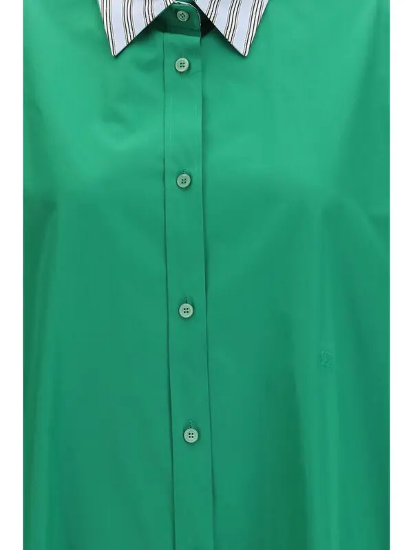 Loewe Cotton Chemisier Dress - Green