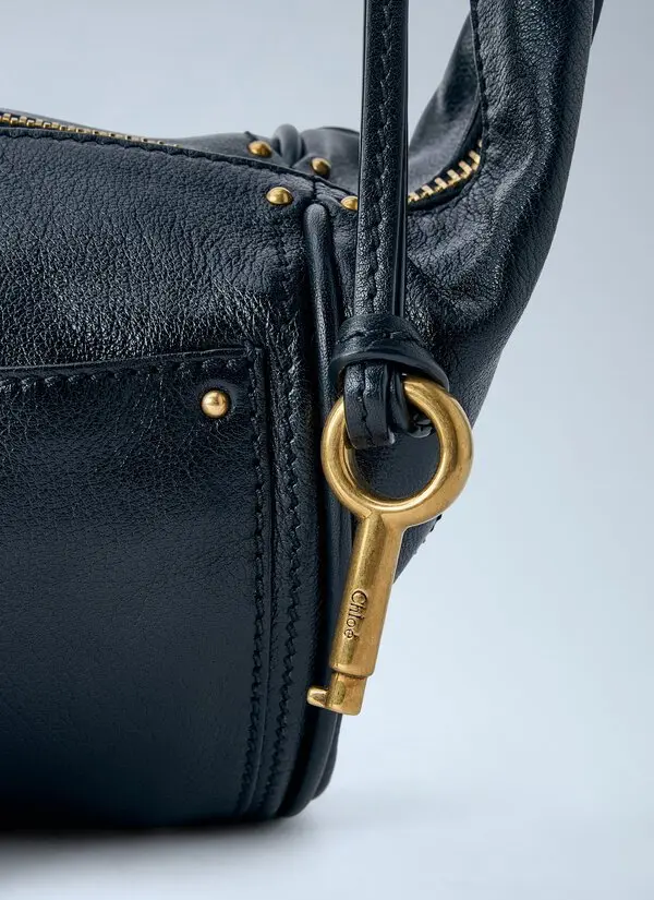 Chloé Paddington Grained Shoulder Bag - Black