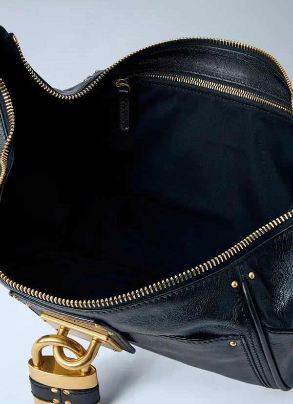 Chloé Paddington Grained Shoulder Bag - Black