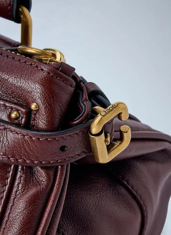 Chloé Paddington Grained Shoulder Bag - Brown