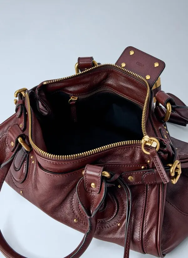 Chloé Paddington Grained Shoulder Bag - Brown