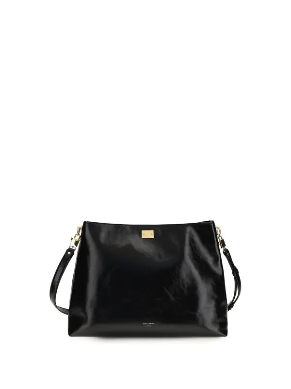 Dolce & Gabbana Vittoria Leather Shoulder Bag - Black