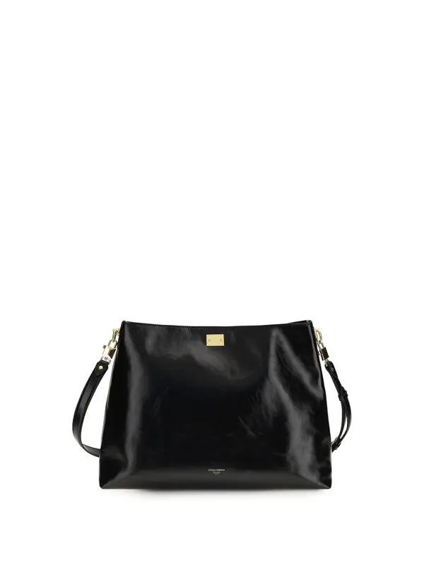 Dolce & Gabbana Vittoria Leather Shoulder Bag - Black