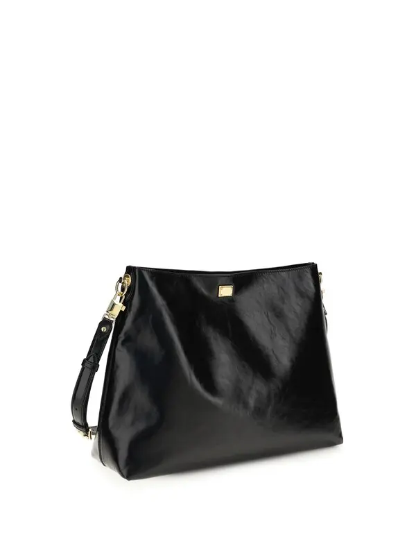 Dolce & Gabbana Vittoria Leather Shoulder Bag - Black