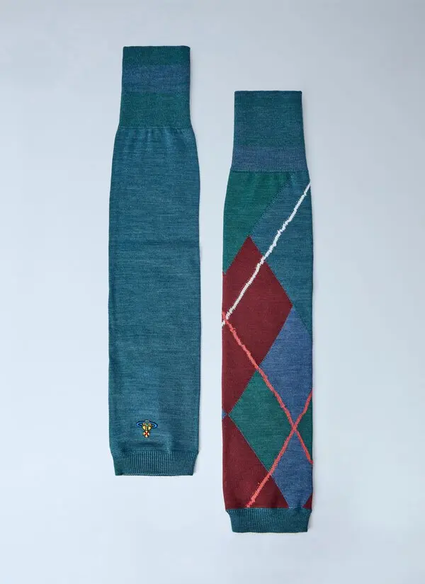 VIVIENNE WESTWOOD Argyle Arm Warmers - Green