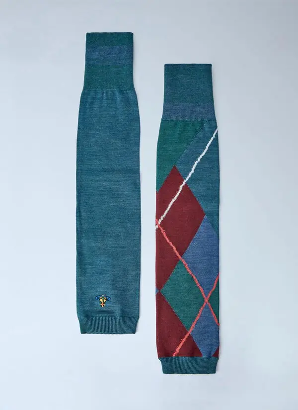 VIVIENNE WESTWOOD Argyle Arm Warmers - Green