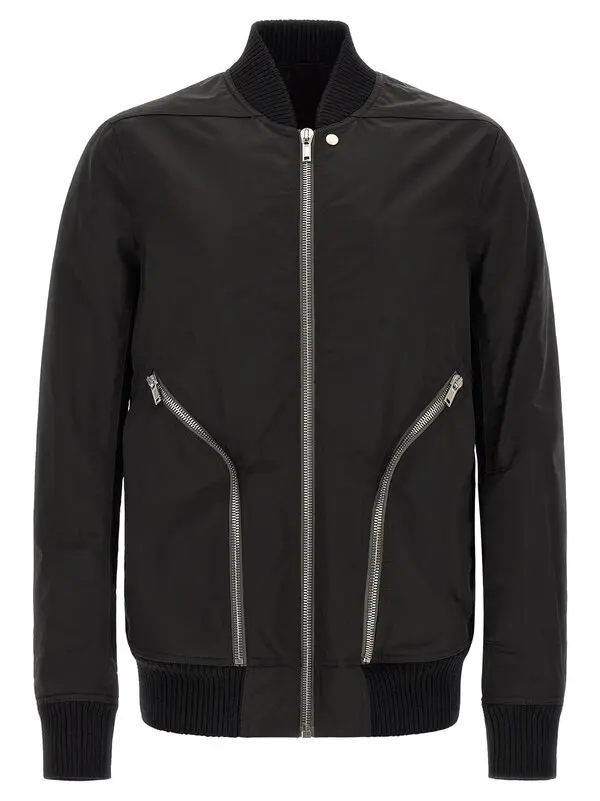 Rick Owens Heizer Flight' Bomber Jacket - Black