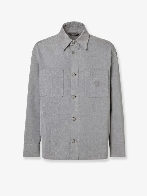 Fendi Jacket Denim Stone Bleached - Gray