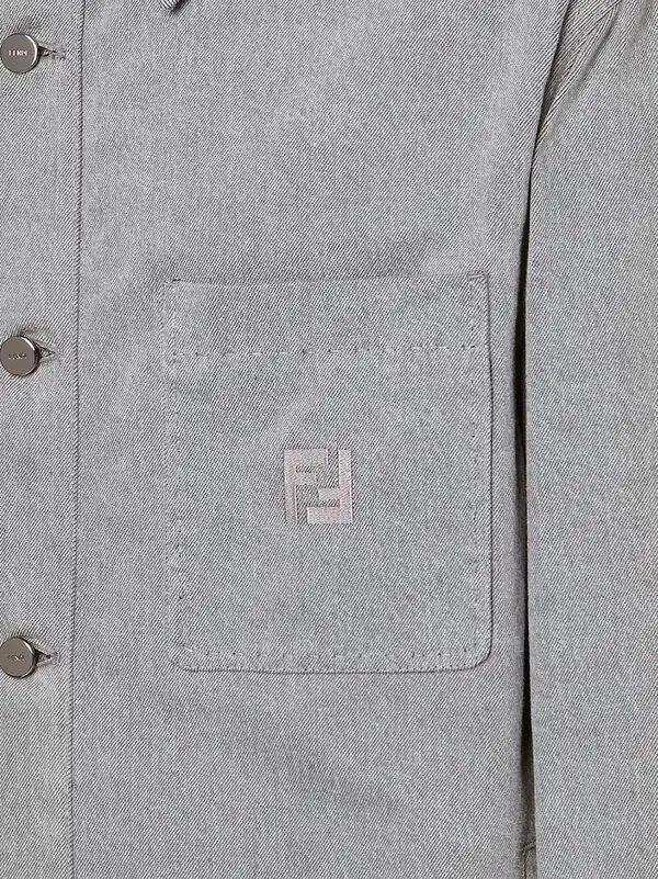 Fendi Jacket Denim Stone Bleached - Gray