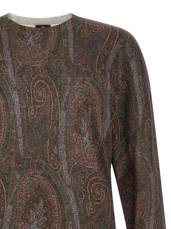Etro Silk Cashmere Paisley Sweater - Multicolor