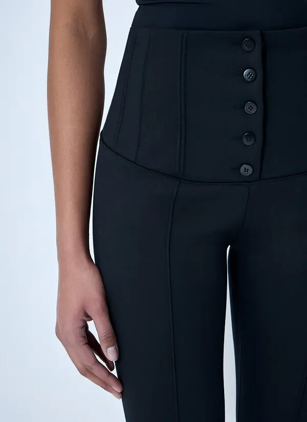 Jacquemus High-waisted Buttoned Cycling Pants