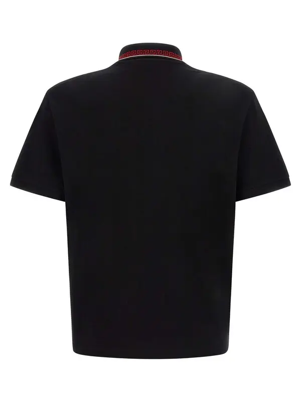 Versace Greca' Polo Shirt - Black