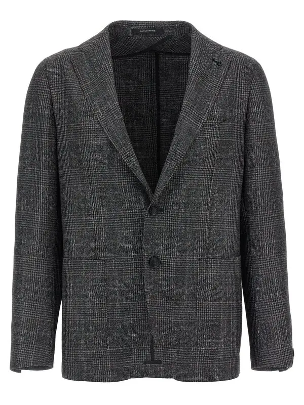 Tagliatore Check Patterned Blazer - Gray